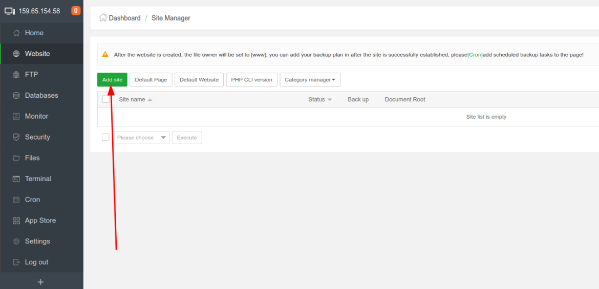 How to Add website and Install WordPress in aaPanel – blog.alphagnu.com – Tutorial made Easy